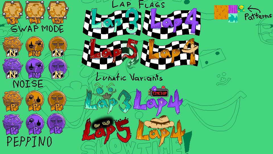 Lap Hell Pizza Pursuit (With Extra toppings) Mod for Pizza Tower | PT Mods