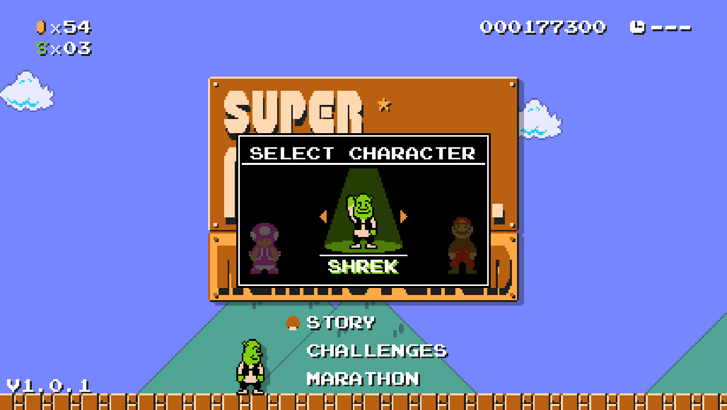 Shrek in SMB1R (Super Shrek Bros.) Mod for Super Mario Bros. Remastered ...