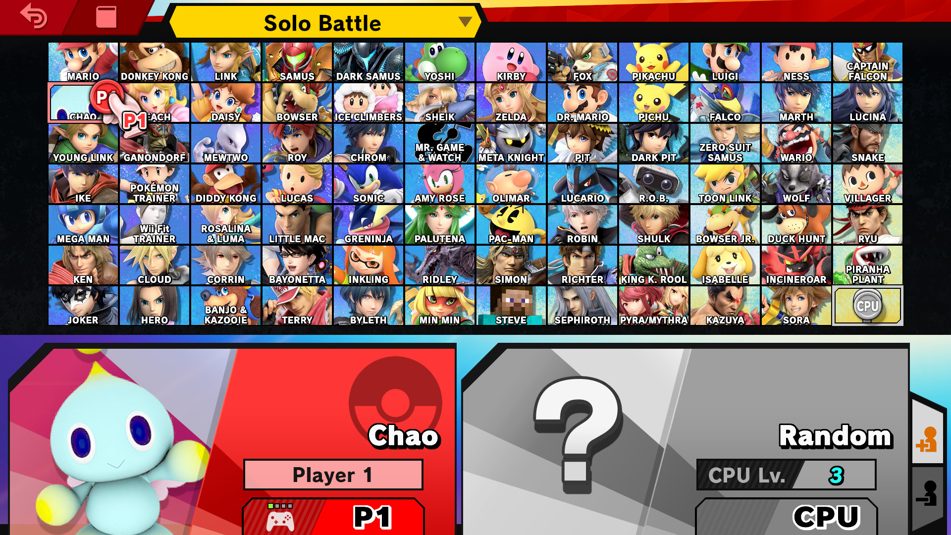 Chao over Jigglypuff Mod for Super Smash Bros. Ultimate | SSBU Mods
