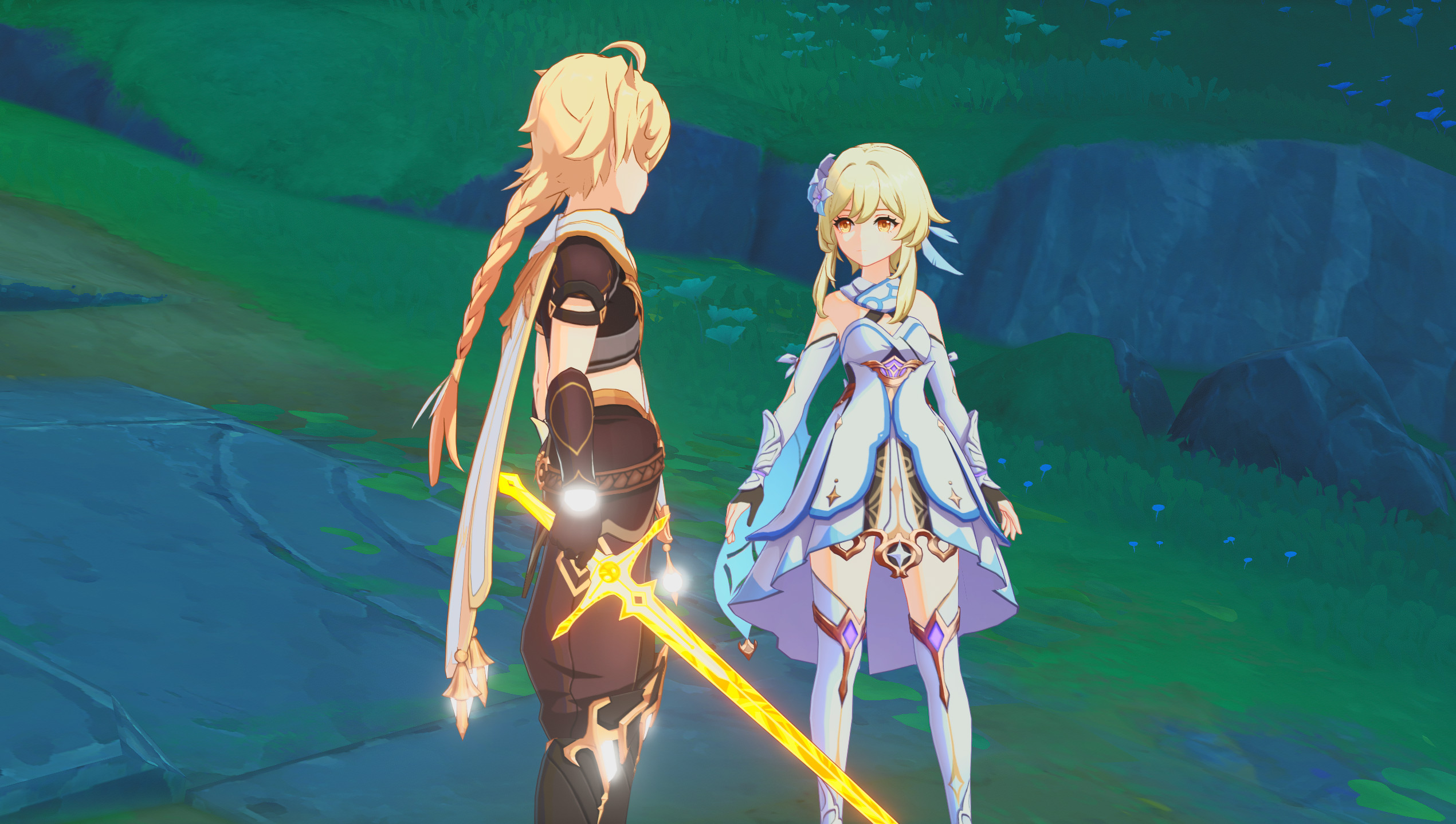 Twin Swords Over Prototype Rancour/ Dull Blade Mod for Genshin Impact ...