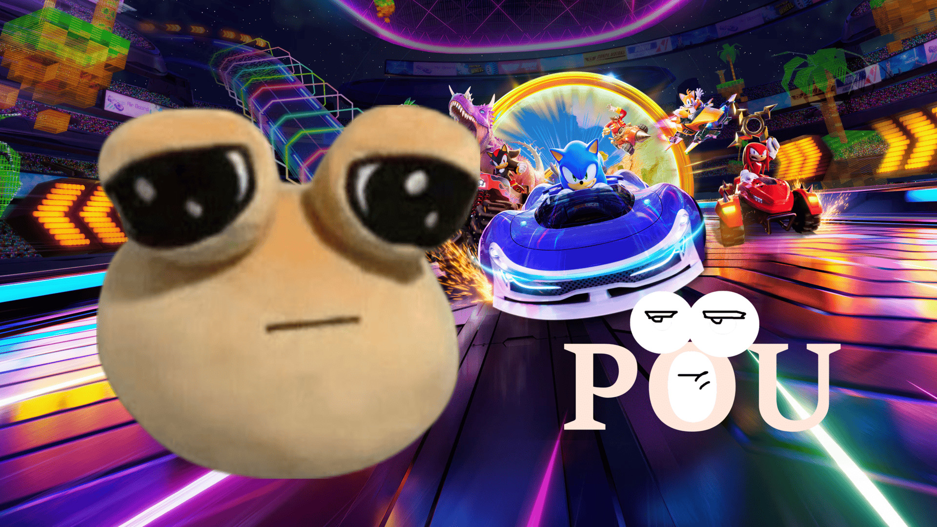Sad Pou over Sonic (With Trick Sounds) Mod for Sonic Racing ...
