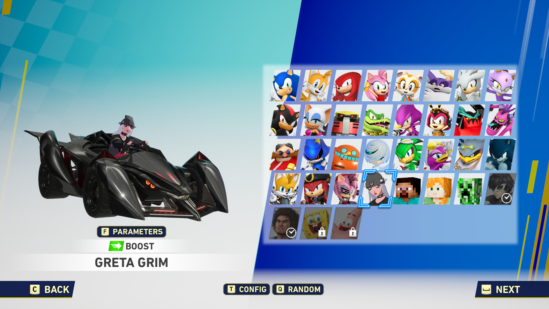 Greta Grim over Hatsune Miku Mod for Sonic Racing: CrossWorlds | SR:CW Mods