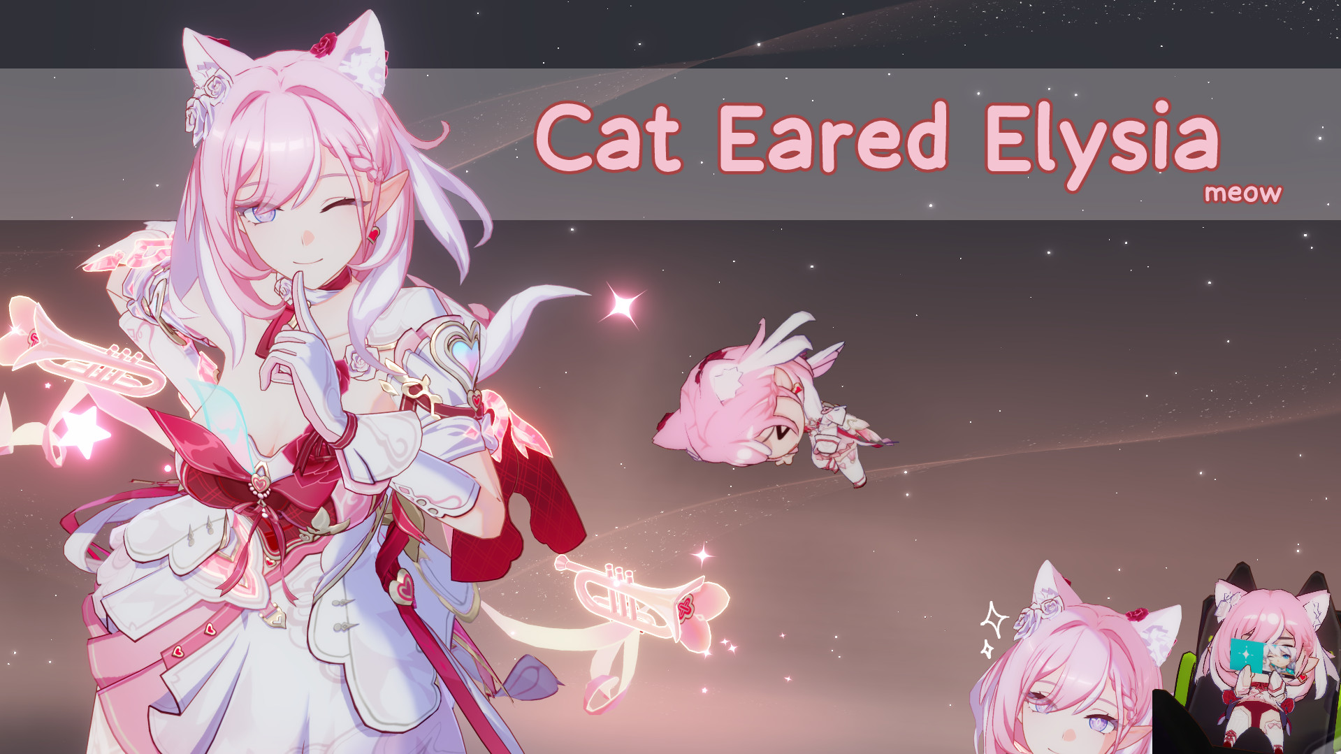 Cat Eared Elysia - Hi Love Elf Mod for Honkai Impact 3rd | Hi3 Mods
