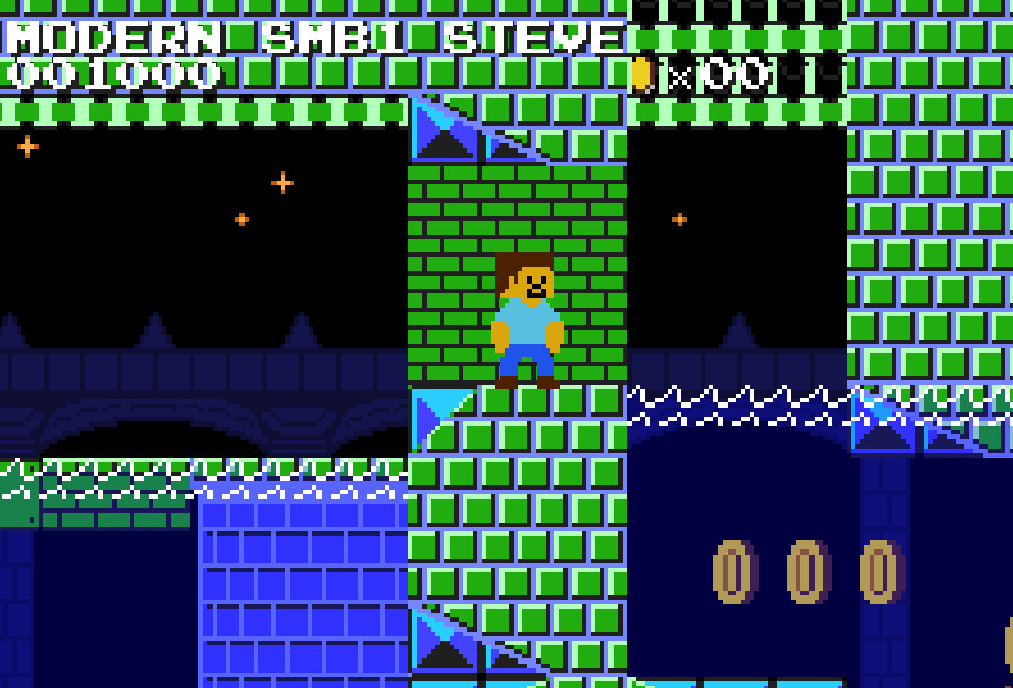 SMB1 Steve Mod for Super Mario Bros. Remastered [Unofficial] | SMB1R Mods