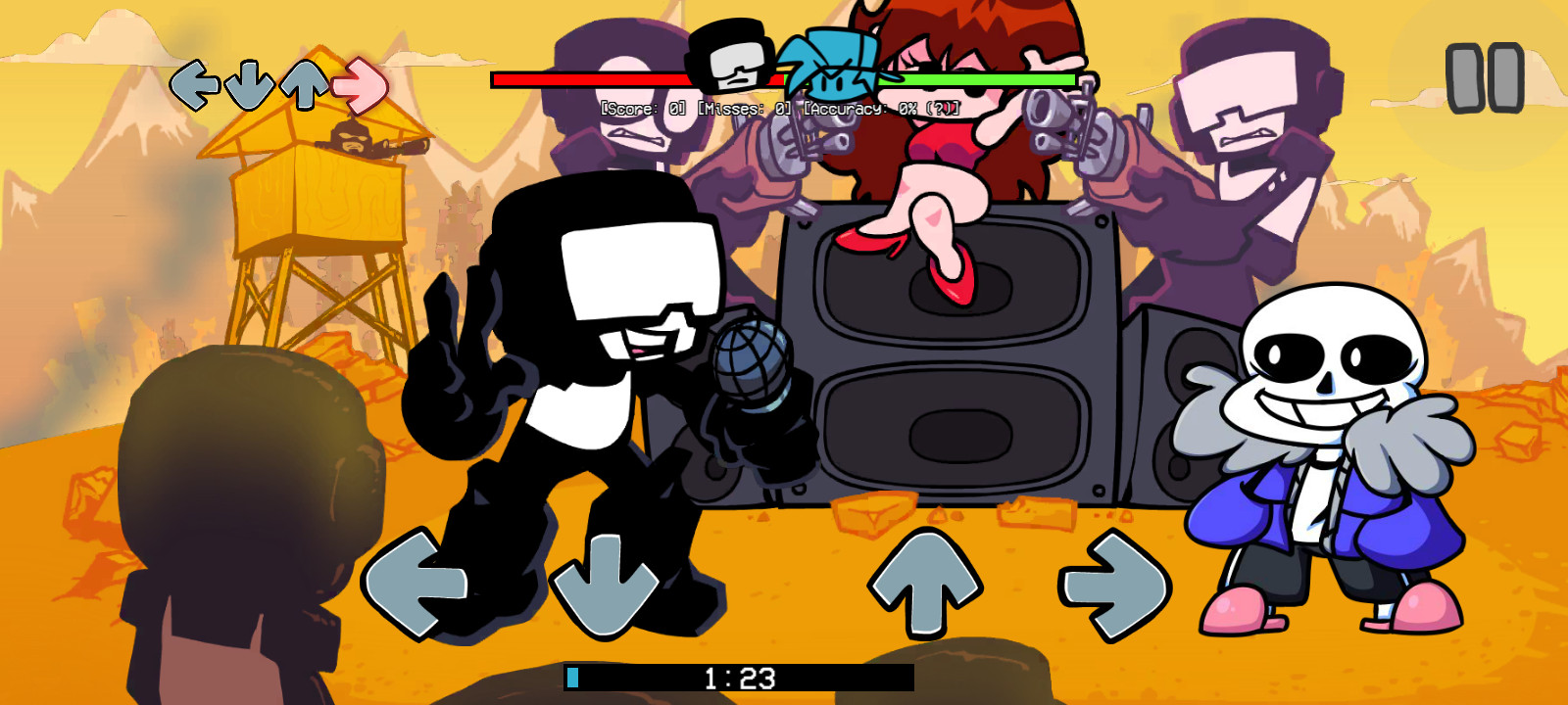 OG Sans over Boyfriend [V-Slice/Mobile] Mod for Friday Night Funkin ...