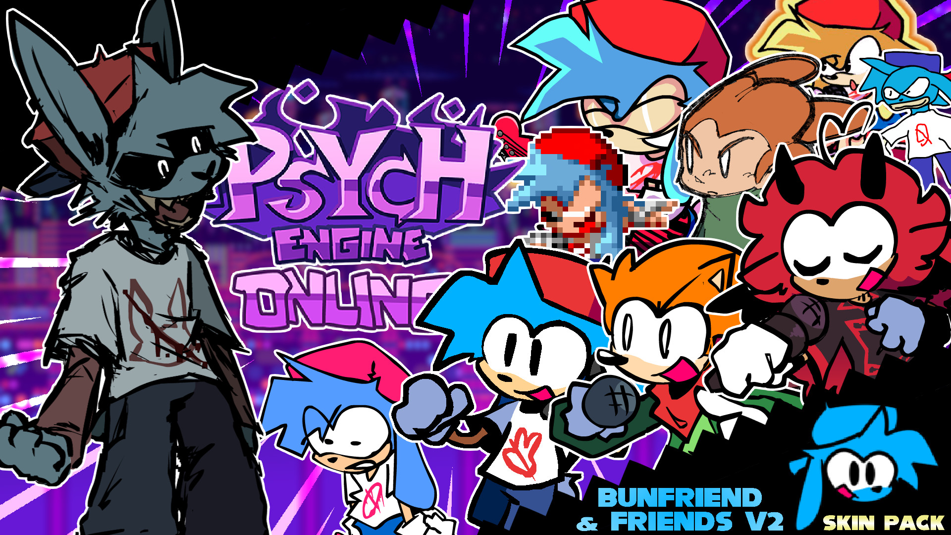 BUNFRIEND And Friends V2 Skin Pack - Psych Online Mod for Friday Night ...
