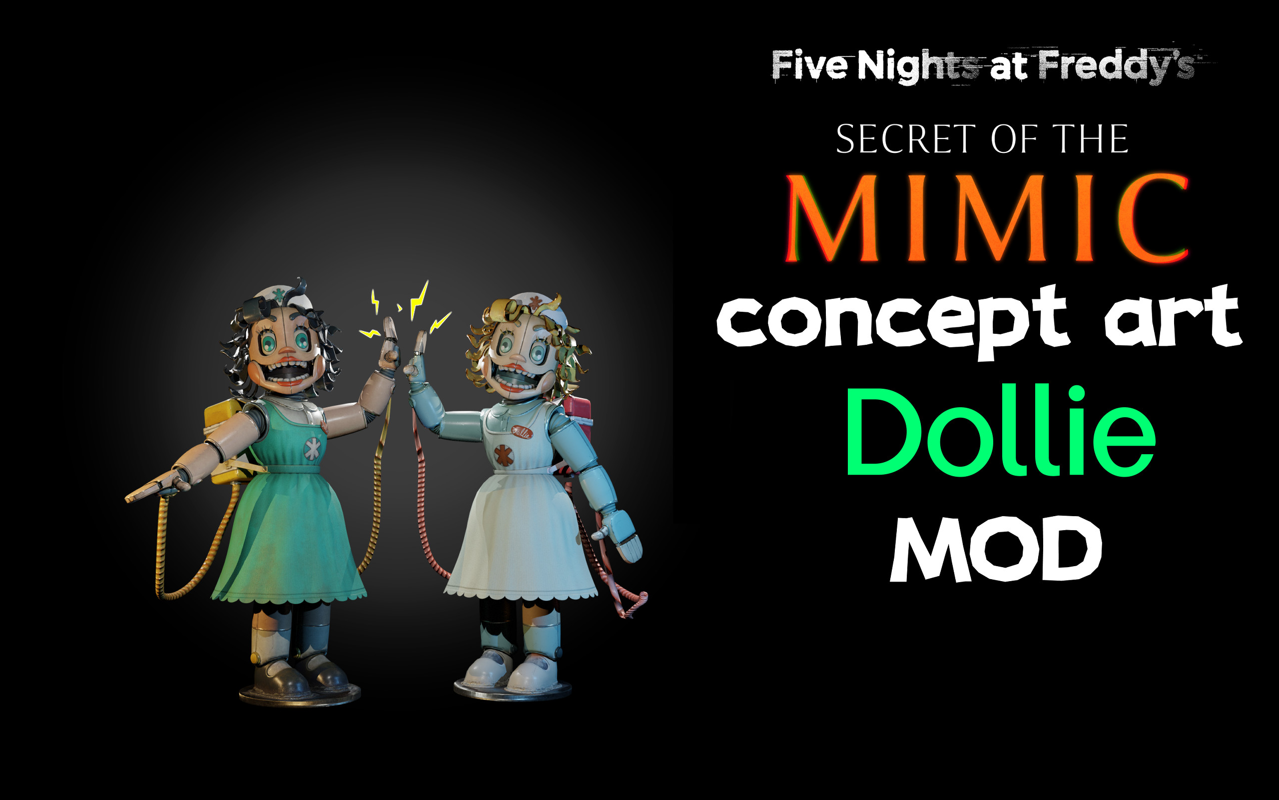 Concept Art Dollie Mod for Five Nights at Freddy's Secret of The Mimic ...