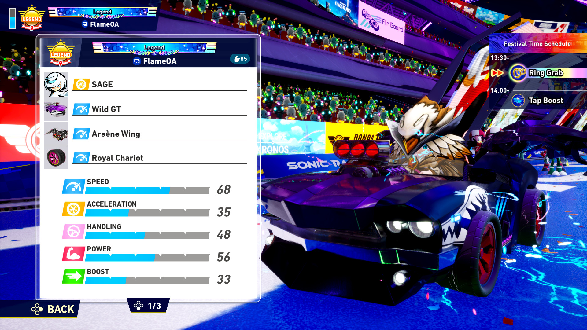 Garuda Sage (Happy Wars) Mod for Sonic Racing: CrossWorlds | SR:CW Mods