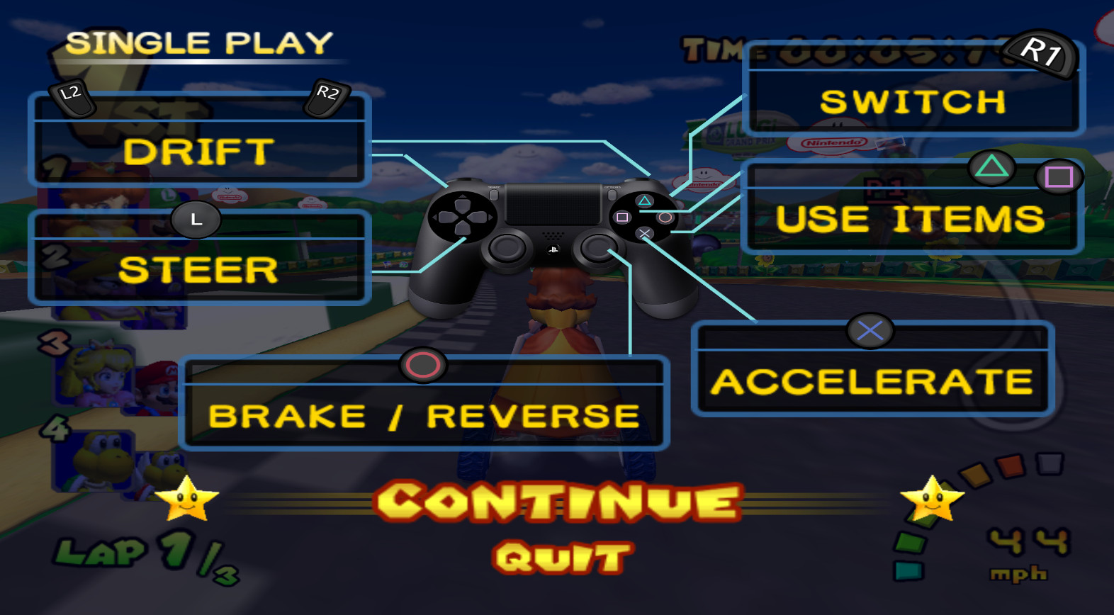 PS4 Buttons for MK: DD Mod for Mario Kart: Double Dash!! | MKDD Mods