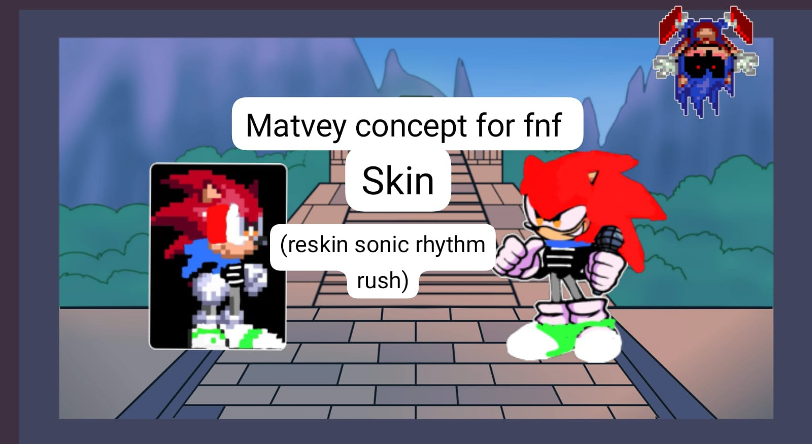 Matvey the hedgehog in fnf Mod for Friday Night Funkin' | FNF Mods