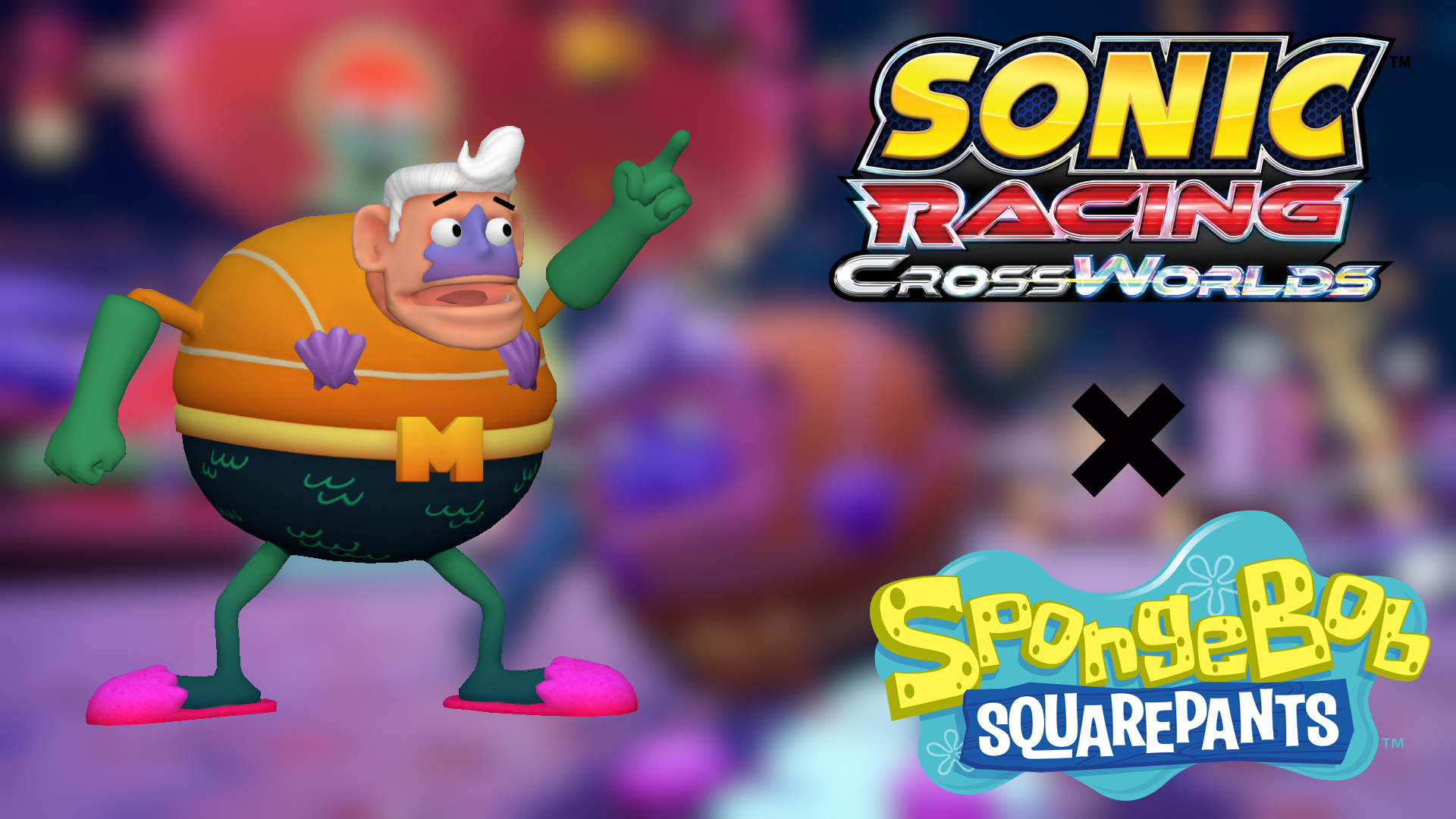 Mermaid Man Mod for Sonic Racing: CrossWorlds | SR:CW Mods