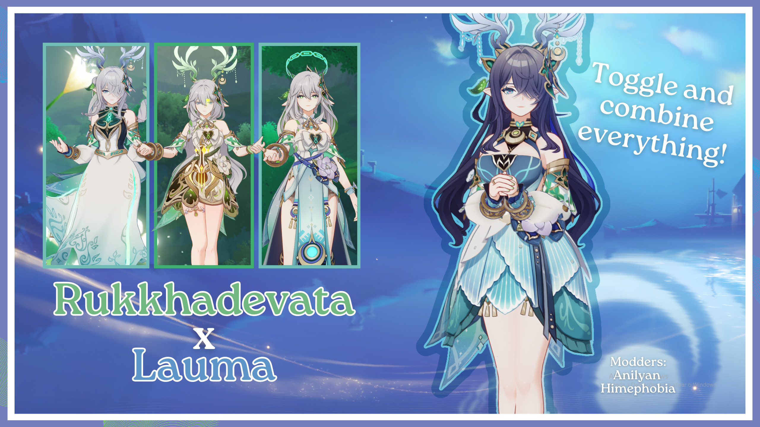 Rukkhadevata x Lauma - mix and match everything Mod for Genshin Impact ...