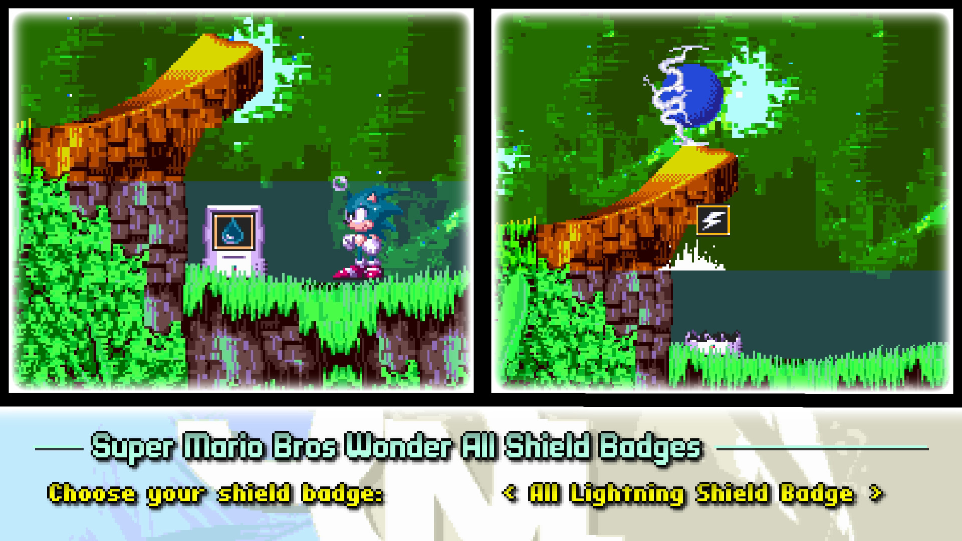 Super Mario Bros. Wonder Shield Badges Mod for Sonic 3 A.I.R. | S3AIR Mods