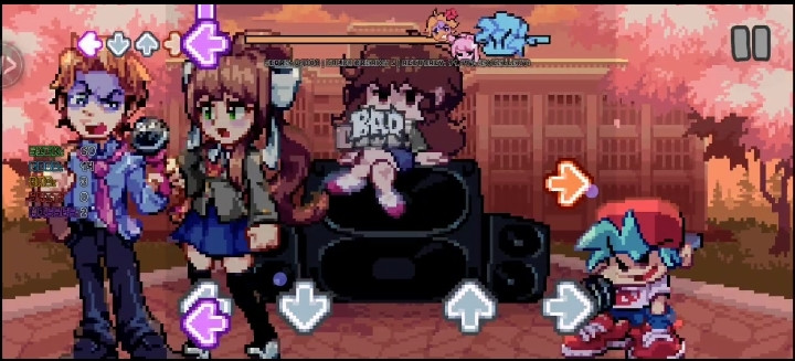 Bf and Gf DDLC reeskins Mod for Friday Night Funkin' | FNF Mods