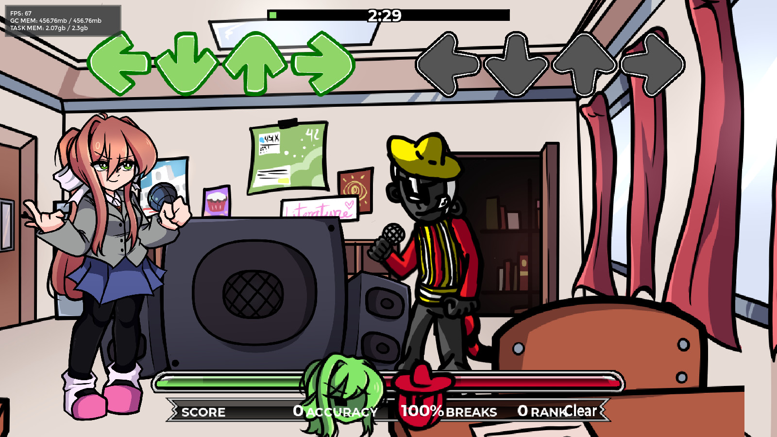 Just Monika: Dead Line (Red Mix) Mod for Friday Night Funkin' | FNF Mods