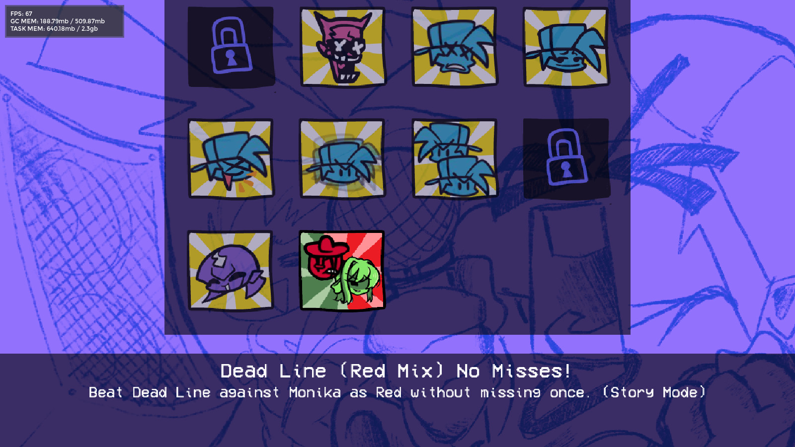 Just Monika: Dead Line (Red Mix) Mod for Friday Night Funkin' | FNF Mods