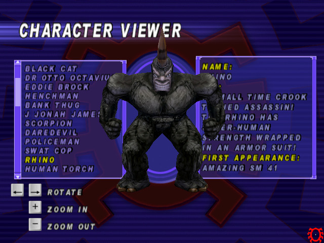 Rhino with PS1 face Mod for Spider-Man 2000 | SM2000 Mods