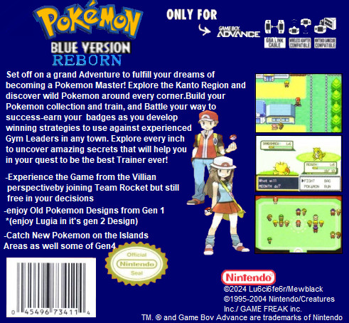 Pokemon Blue Reborn Mod for Pokemon FireRed and LeafGreen | PFR&LF Mods