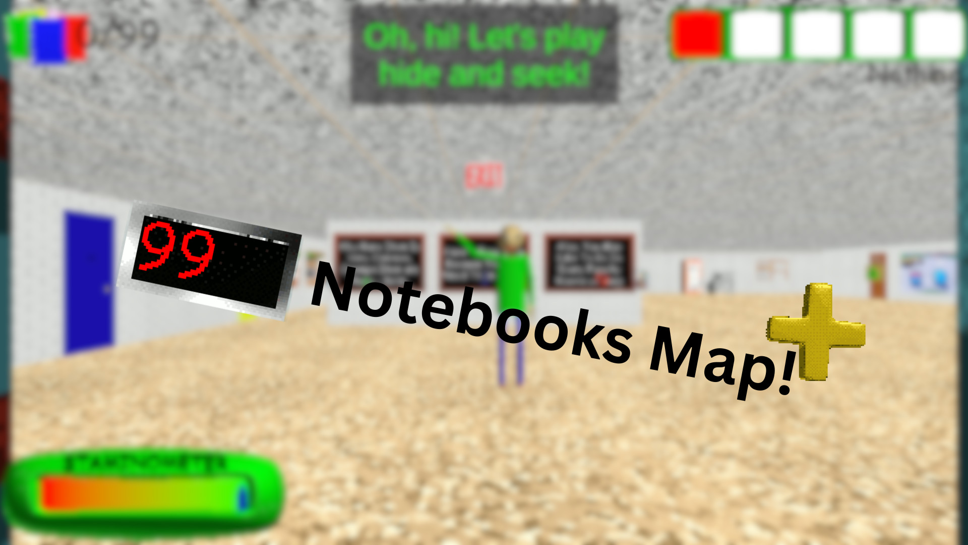 99 Notebooks Map (Baldi's Basics level) Mod for Baldi's Basics | Baldi Mods
