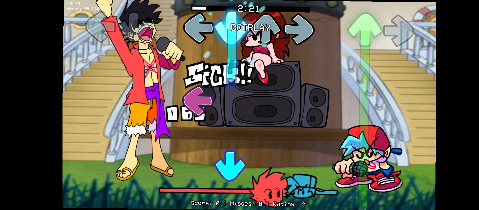 One Song (ONE PIECE) LUFFY VS BOYFRIEND Mod for Friday Night Funkin ...