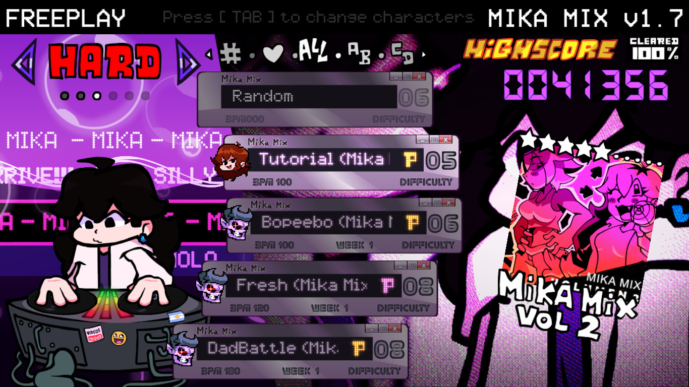 FNF MIKA MIX V1.7 Mod for Friday Night Funkin' | FNF Mods