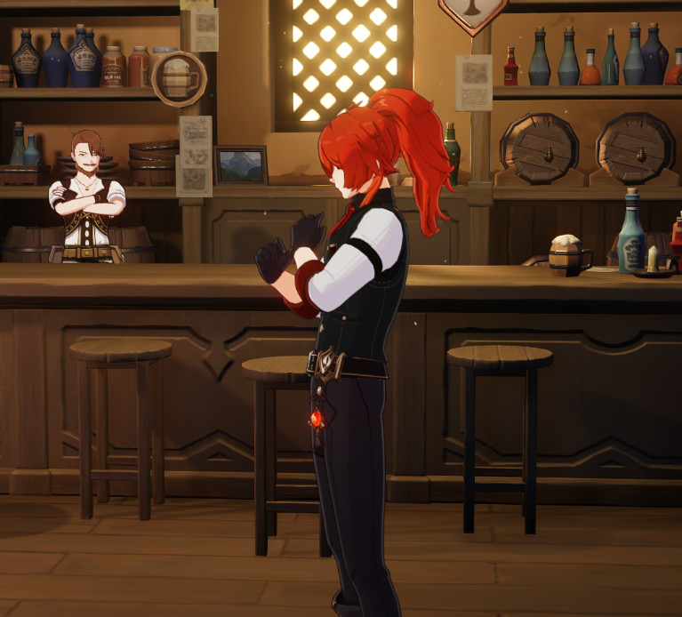 Bartender Diluc Mod for Genshin Impact | GI Mods