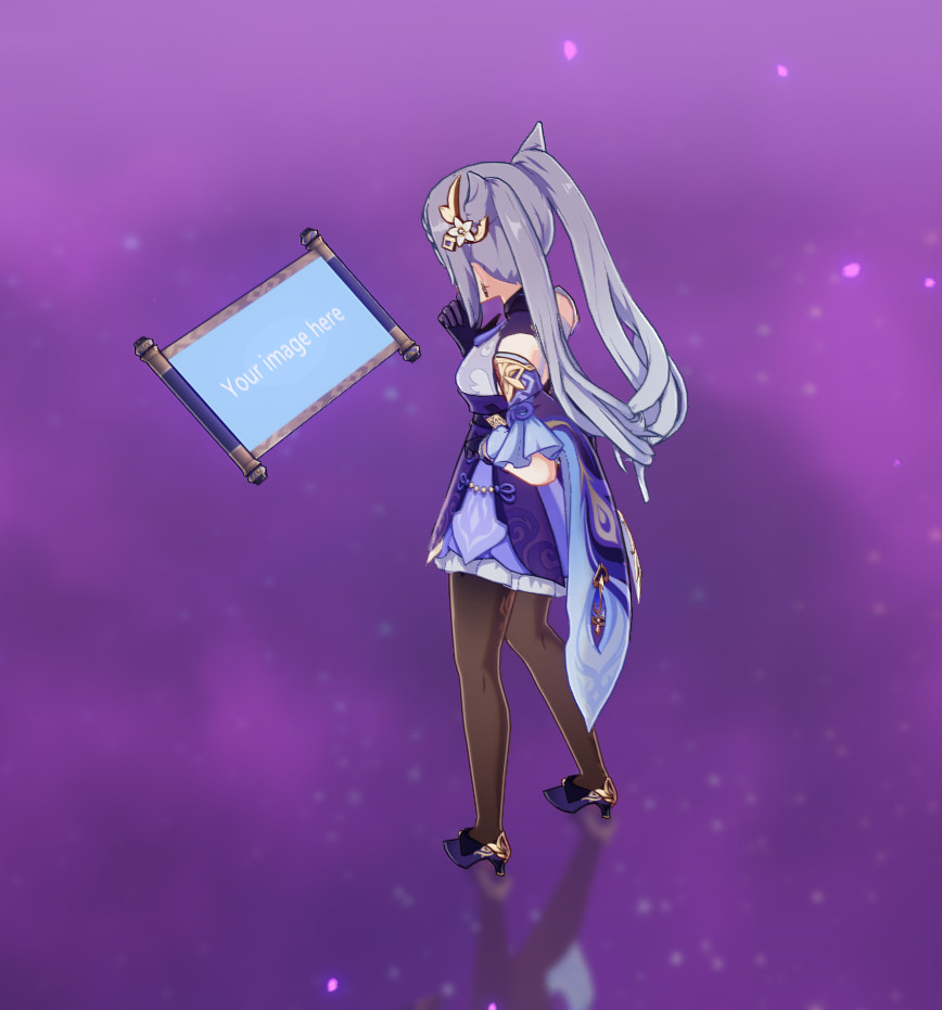 Keqing Scroll custom image Mod for Genshin Impact | GI Mods