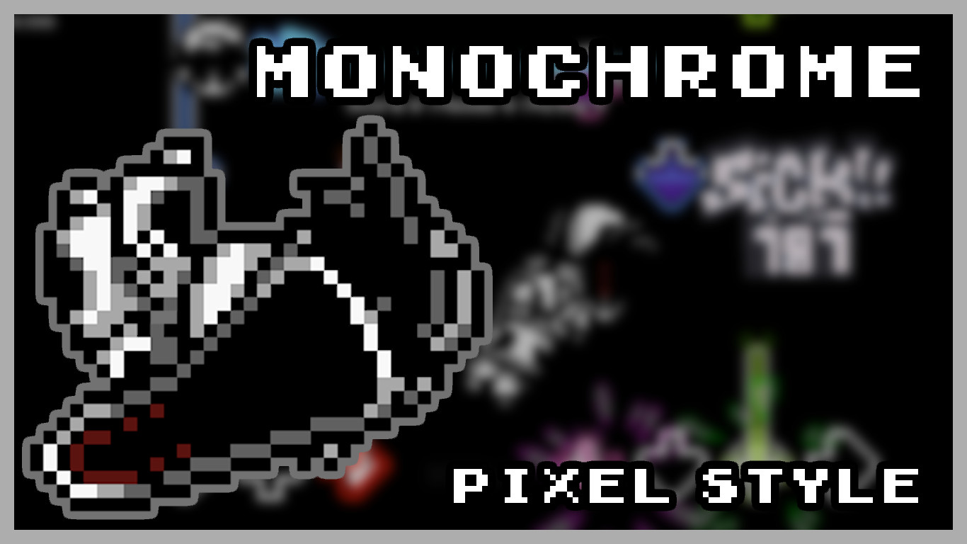 Monochrome Pixel Mod for Friday Night Funkin' | FNF Mods