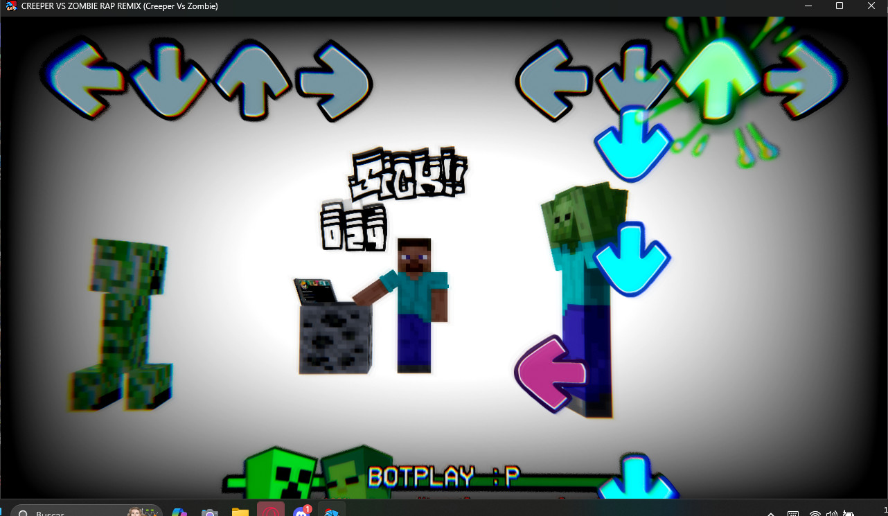 FNF': CREEPER VS ZOMBIE RAP REMIX | [ONE SHOT MOD] Mod for Friday Night ...