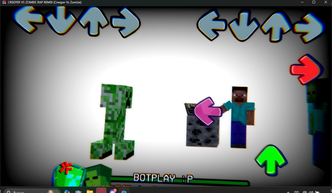 FNF': CREEPER VS ZOMBIE RAP REMIX | [ONE SHOT MOD] Mod for Friday Night ...