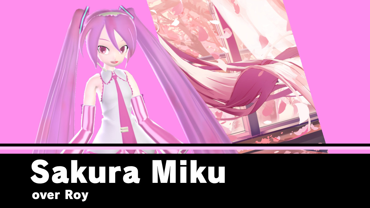 Sakura Miku over Roy Mod for Super Smash Bros. Ultimate | SSBU Mods