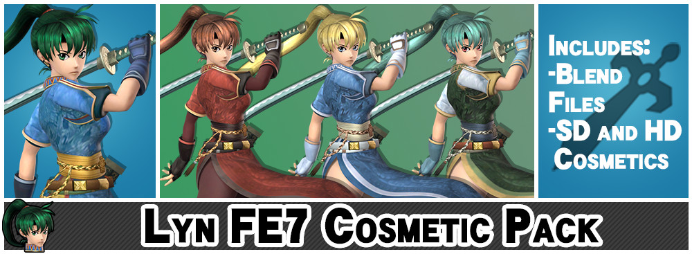 Lyn FE7 Cosmetic Pack Mod for Super Smash Bros. Brawl | Brawl Mods