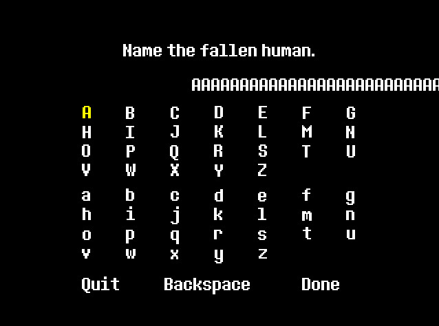 Expanded Name Selection Mod for UNDERTALE | UT Mods