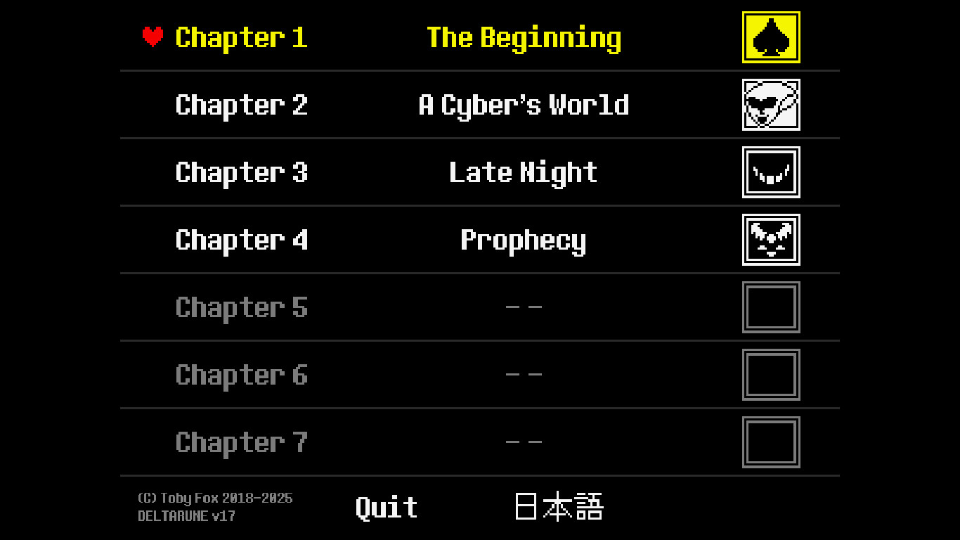 CH 1, 2 & 4 Post-Completion Icons Mod for Deltarune | DR Mods
