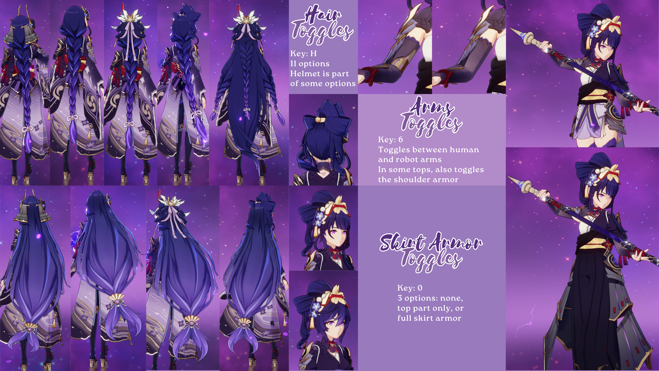 Raiden Shogun Redesign / Ei's Expanded Wardrobe Mod for Genshin Impact ...