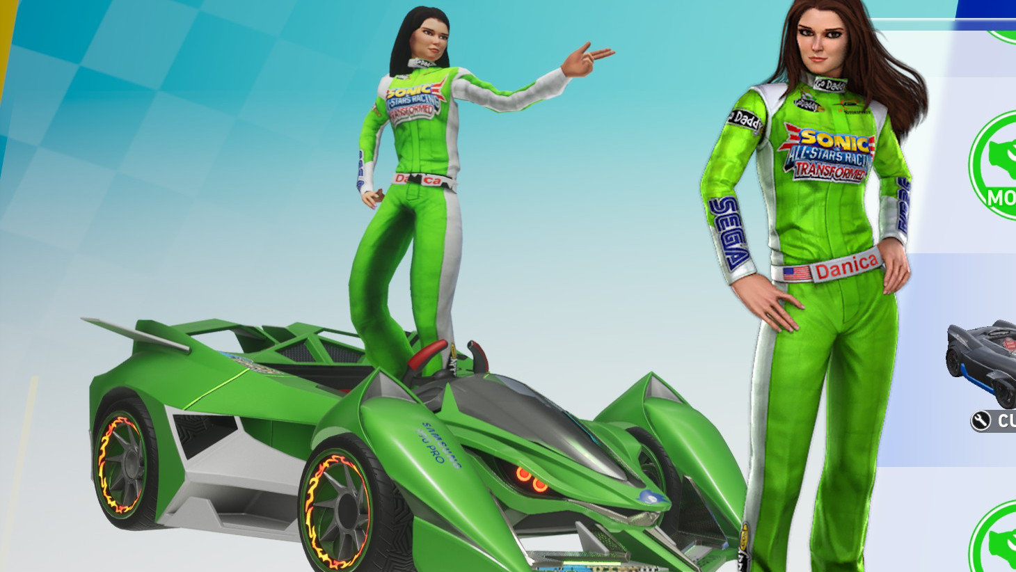 Danica Patrick Mod for Sonic Racing: CrossWorlds | SR:CW Mods