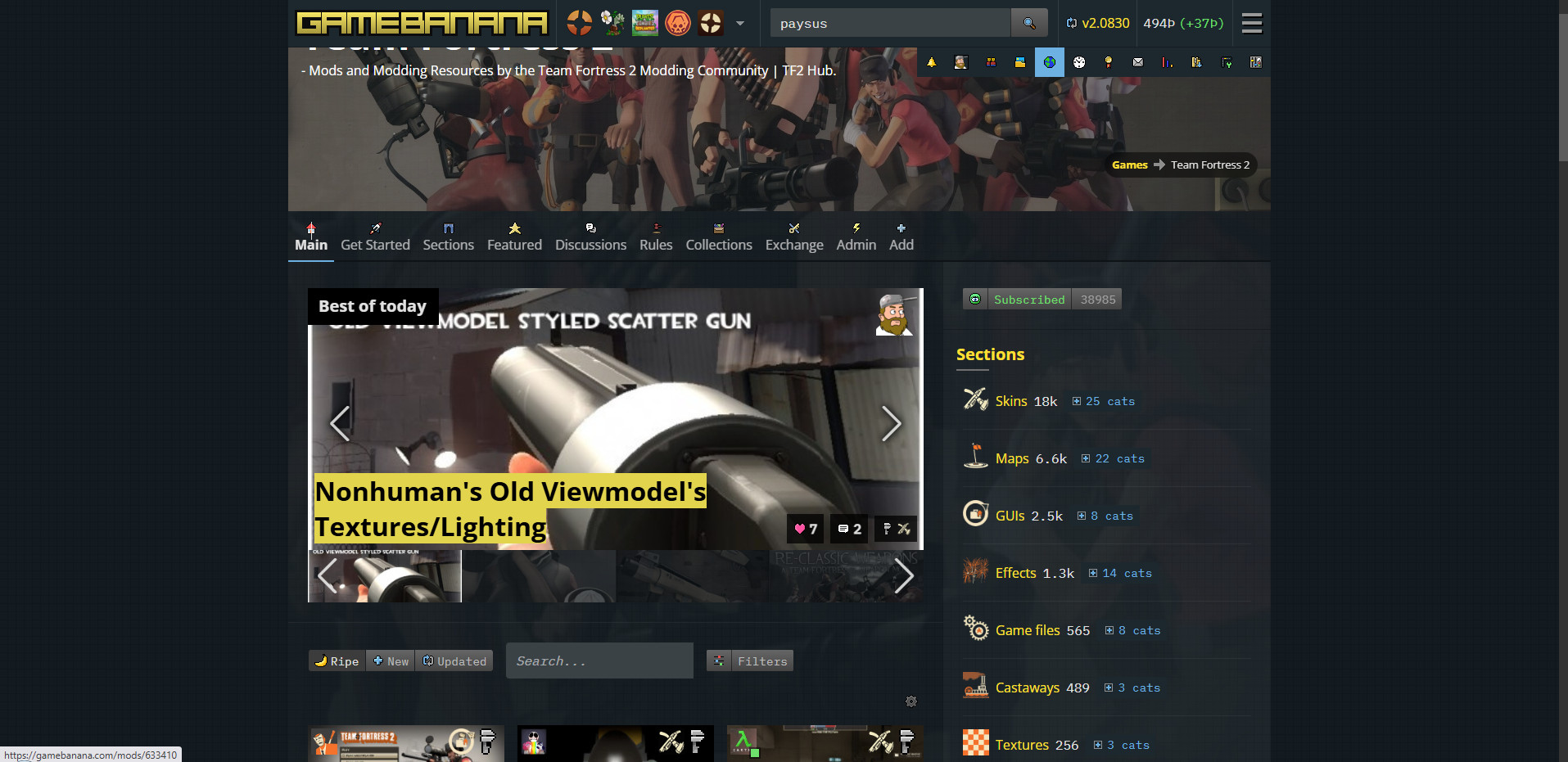 Nonhuman's Old Viewmodel's Textures/Lighting Mod for Team Fortress 2 ...