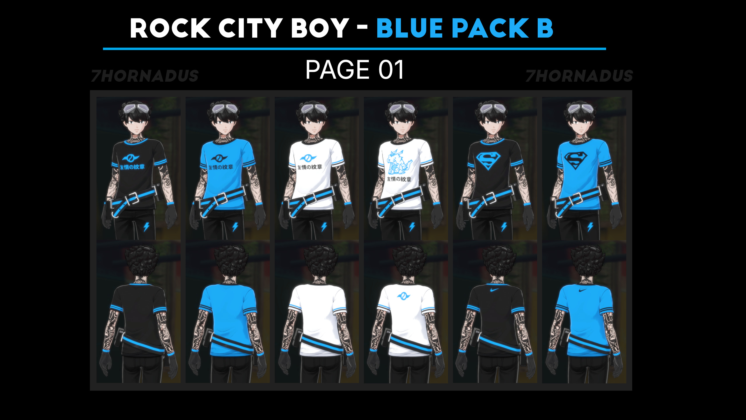 Rock City Boy Pack Mod for Digimon Story Time Stranger | DSTS Mods