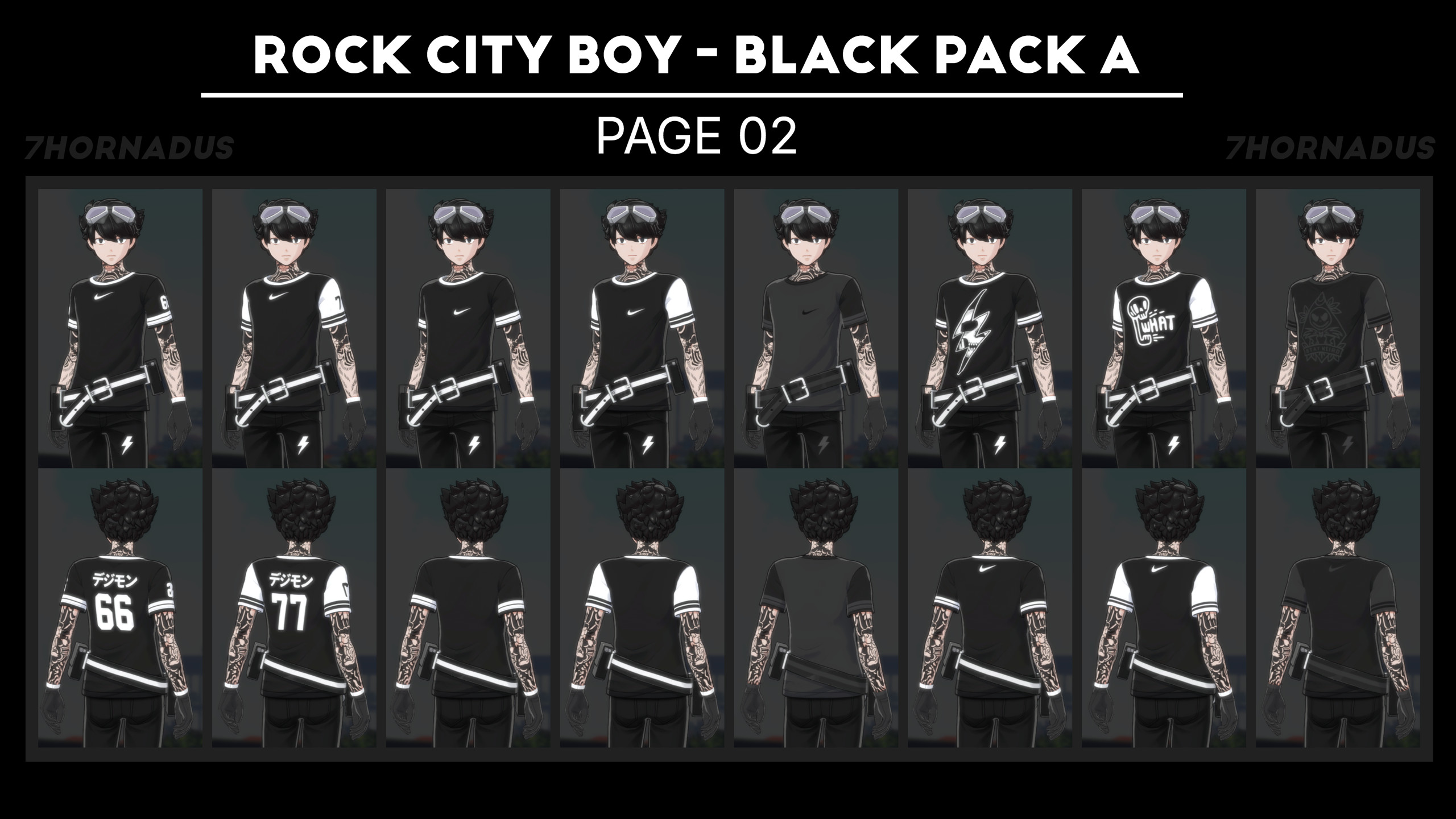 Rock City Boy Pack Mod for Digimon Story Time Stranger | DSTS Mods