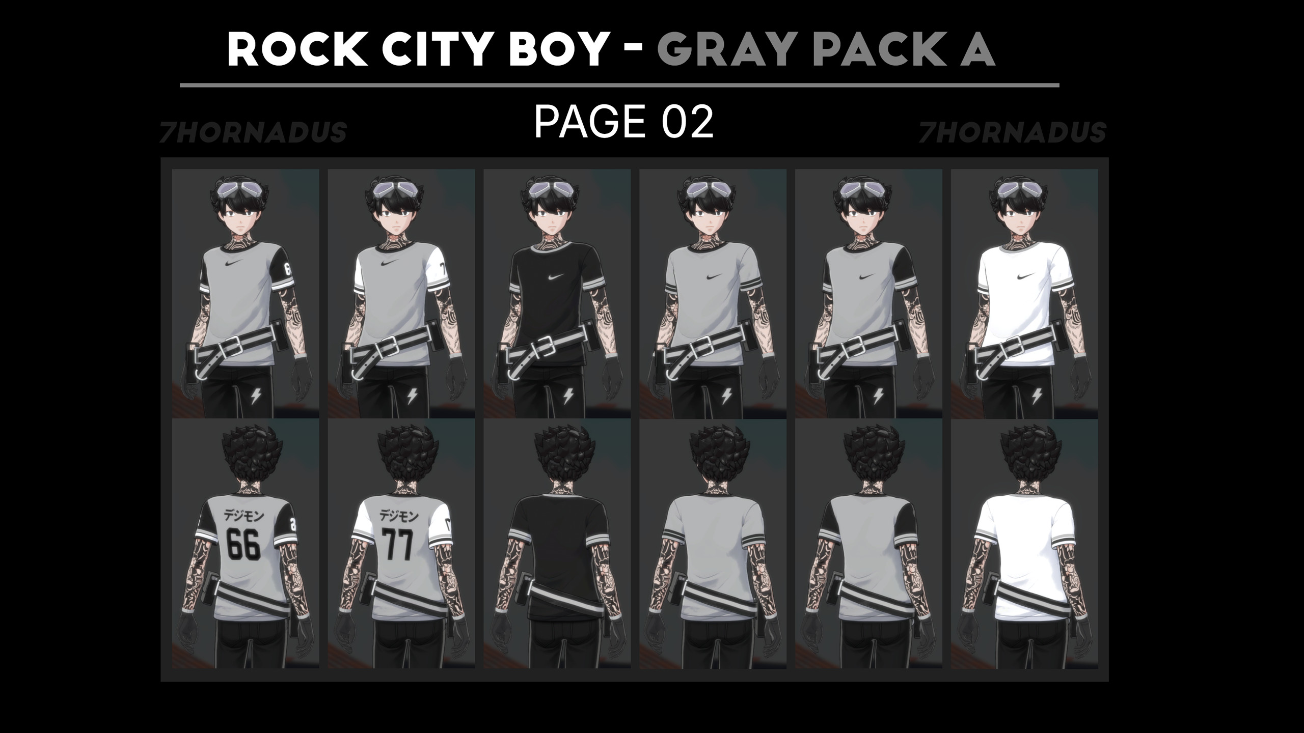 Rock City Boy Pack Mod for Digimon Story Time Stranger | DSTS Mods