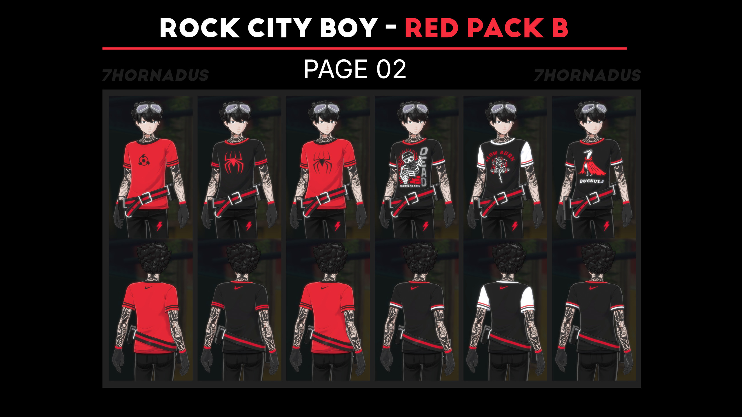Rock City Boy Pack Mod for Digimon Story Time Stranger | DSTS Mods