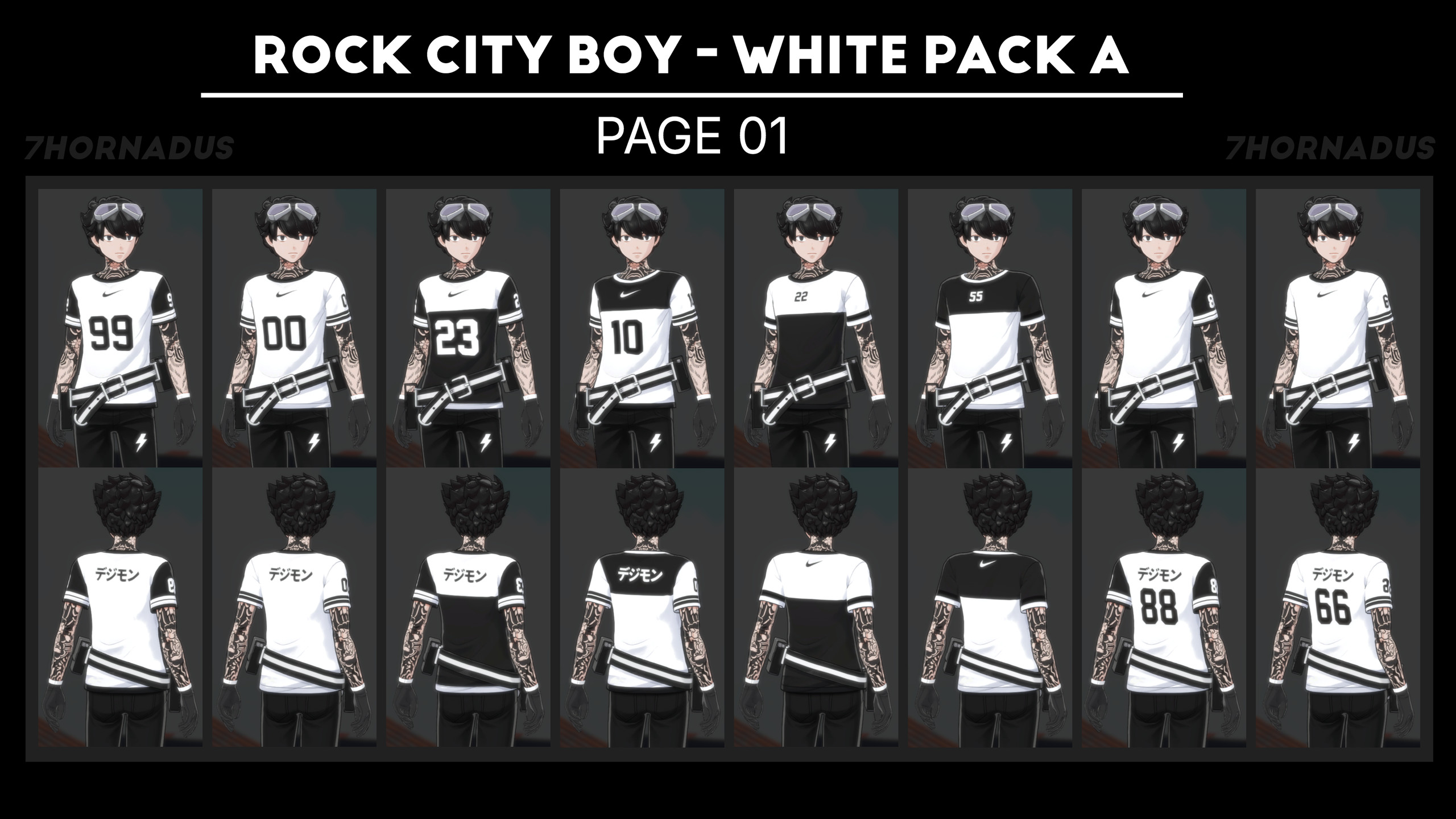 Rock City Boy Pack Mod for Digimon Story Time Stranger | DSTS Mods