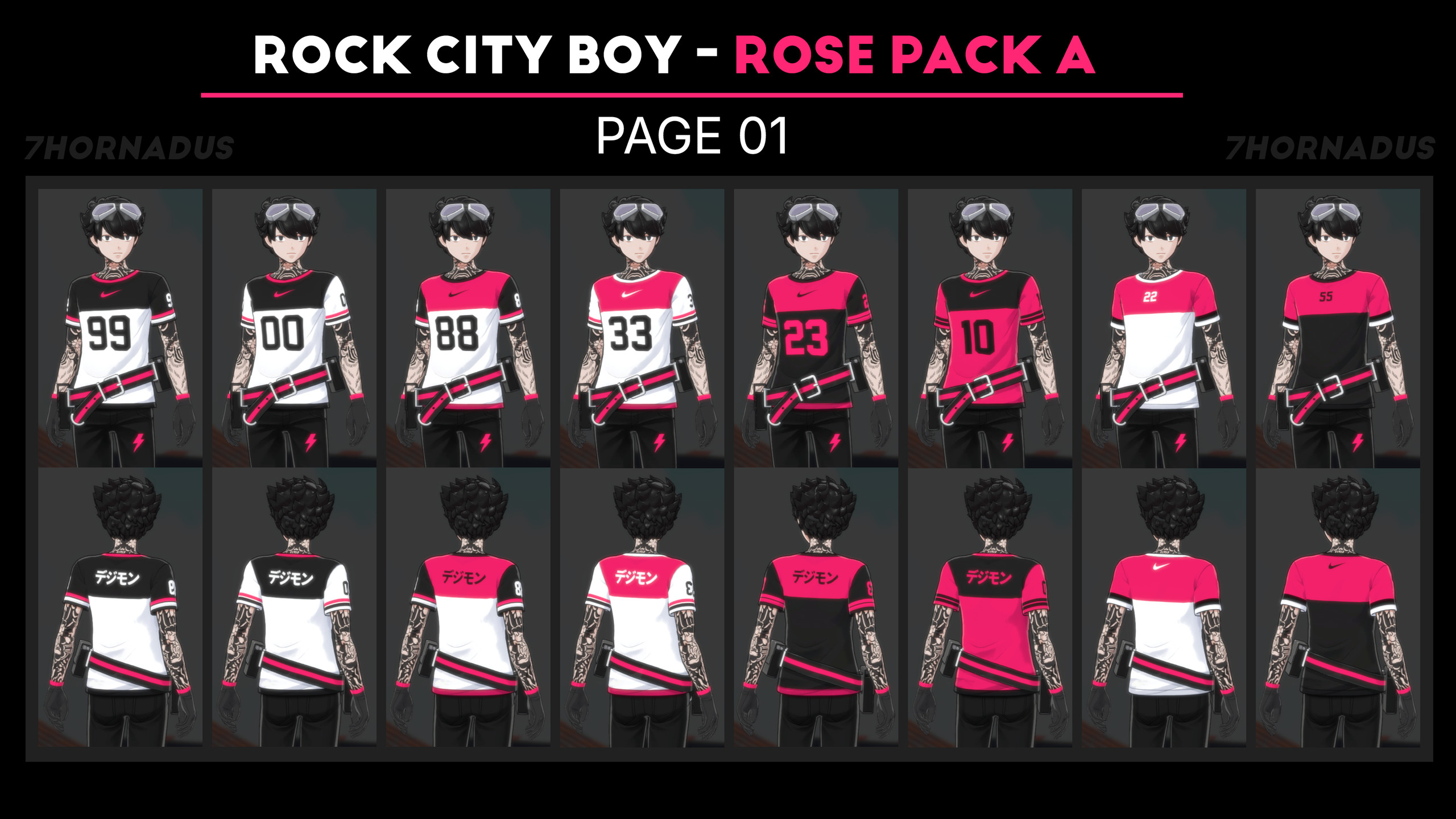 Rock City Boy Pack Mod for Digimon Story Time Stranger | DSTS Mods