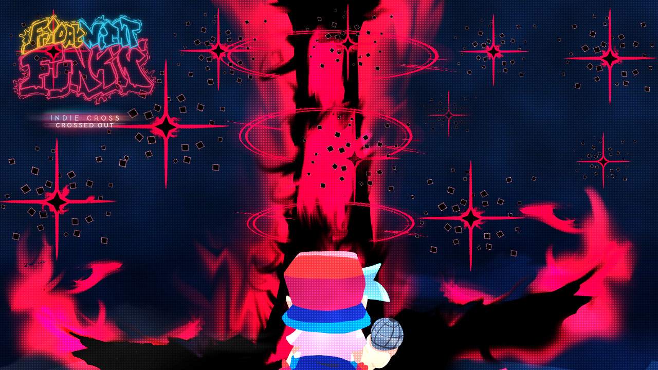 Indie Cross - Crossed Out (Hot Fix) Mod for Friday Night Funkin' | FNF Mods