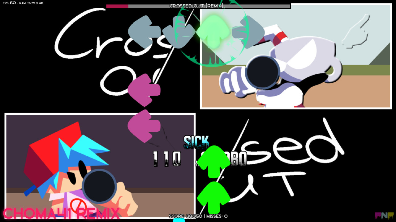 Indie Cross - Crossed Out (Hot Fix) Mod for Friday Night Funkin' | FNF Mods