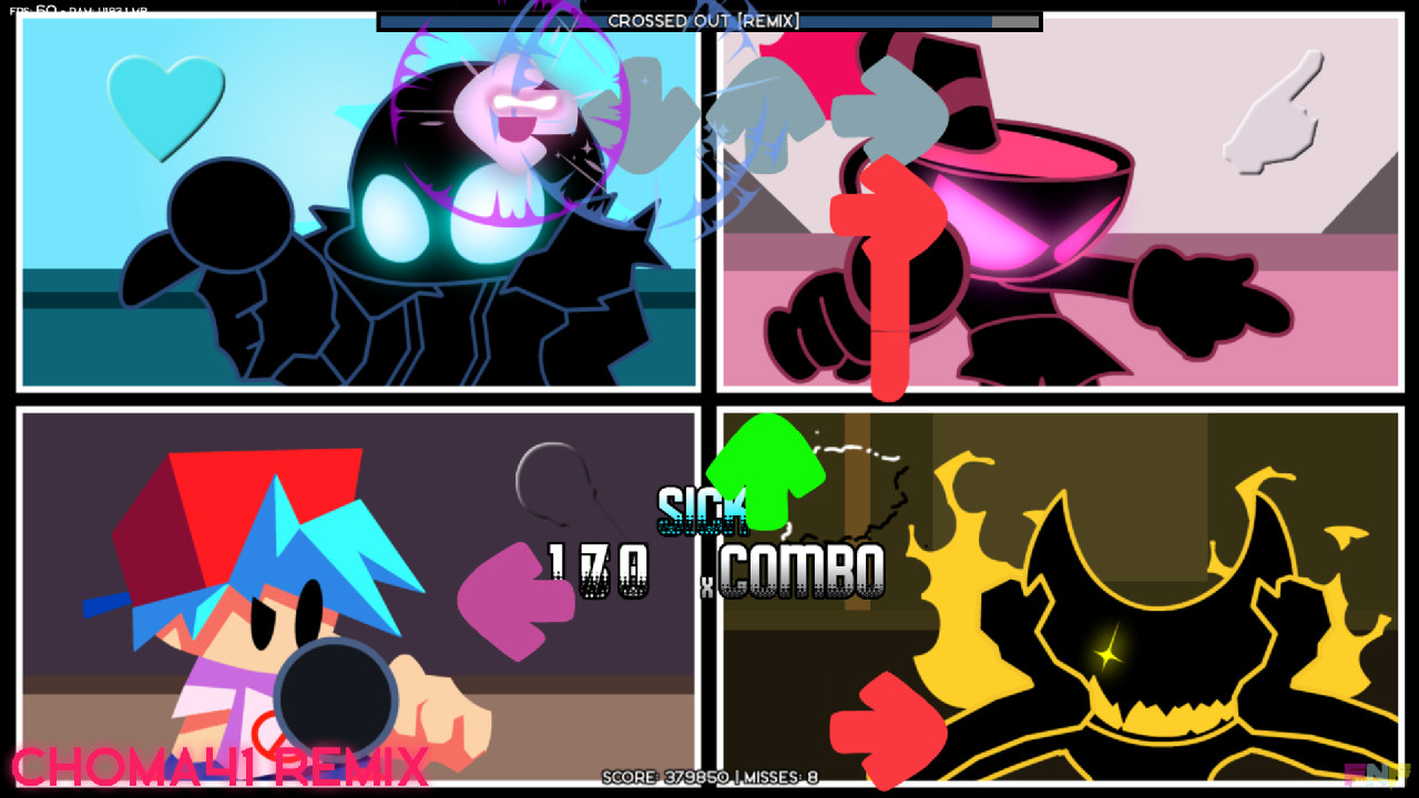Indie Cross - Crossed Out (Hot Fix) Mod for Friday Night Funkin' | FNF Mods
