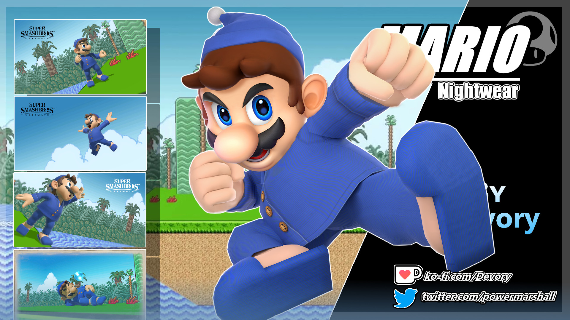Nightwear Mario Mod for Super Smash Bros. Ultimate | SSBU Mods