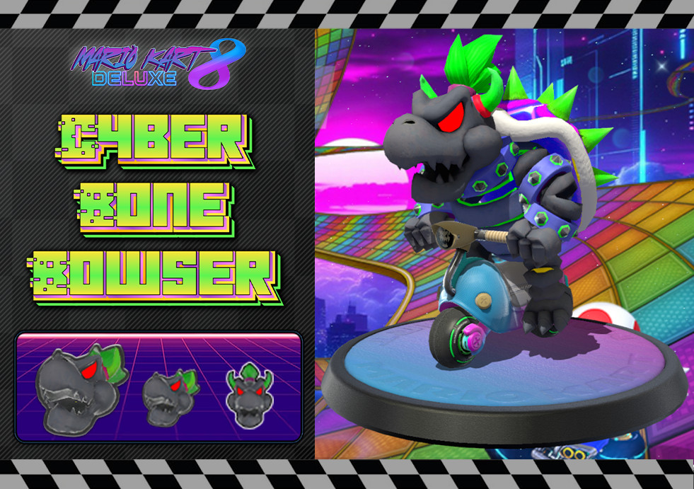 Cyber Bone Bowser Mod for Mario Kart 8 Deluxe | MK8D Mods