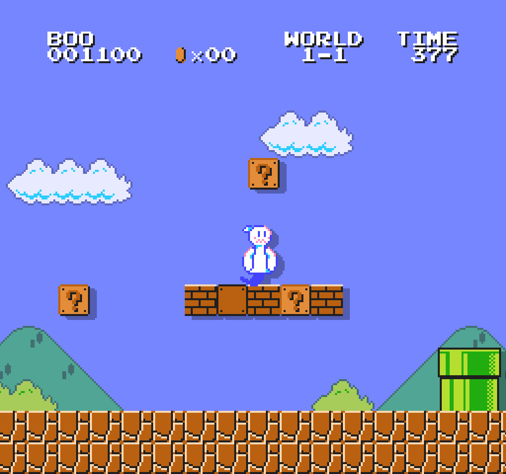 Boo (BOO! Don't Get Spooked) in SMB1R!! Mod for Super Mario Bros ...