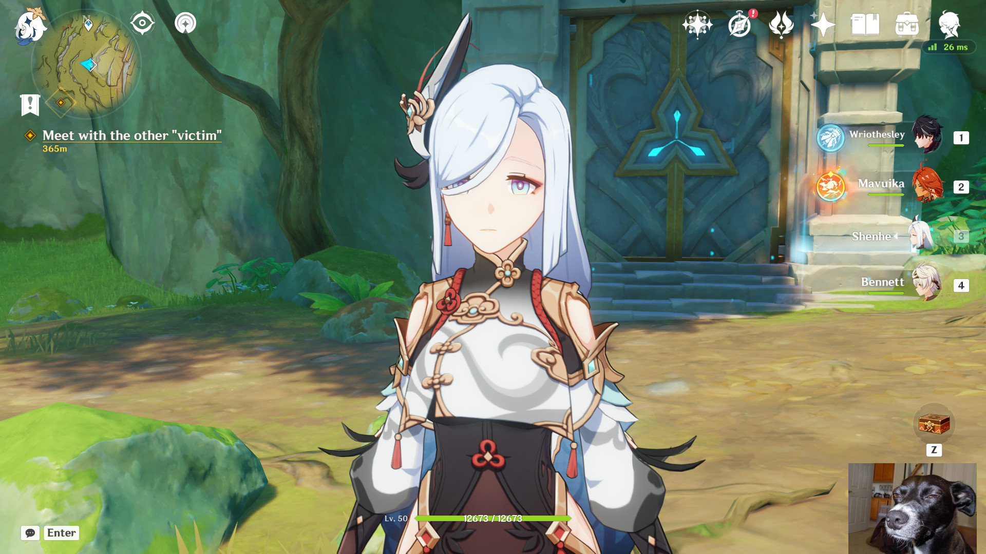 Shenhe but I Made her Eyes Consistent w her Art Mod for Genshin Impact ...